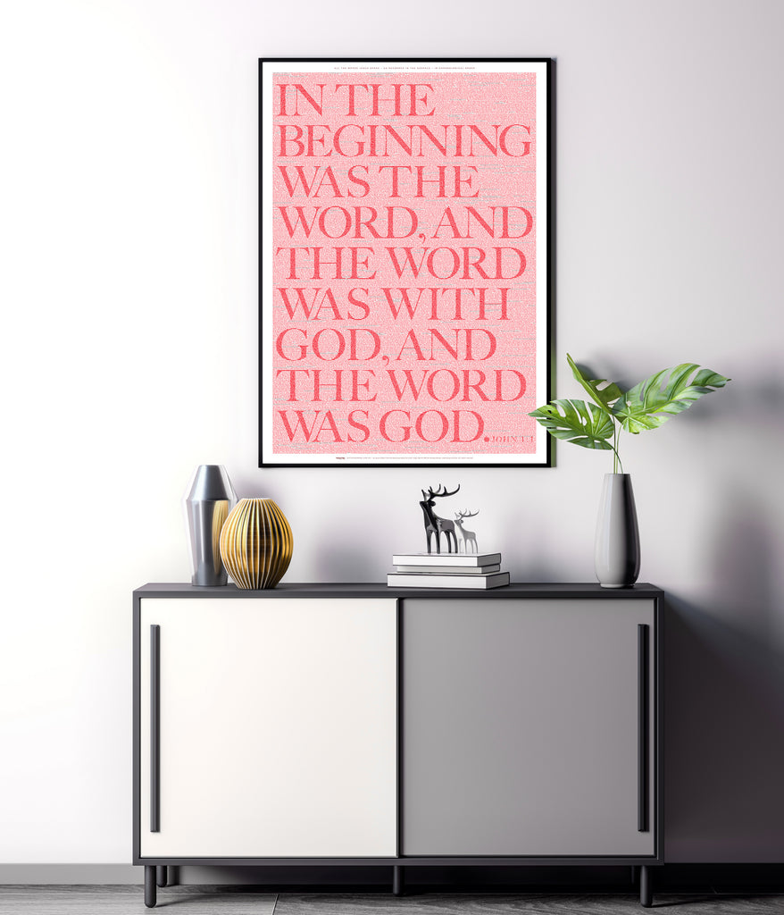 All The Words Jesus Spoke - PREMIUM Fine Art Poster - Scripture Red ...